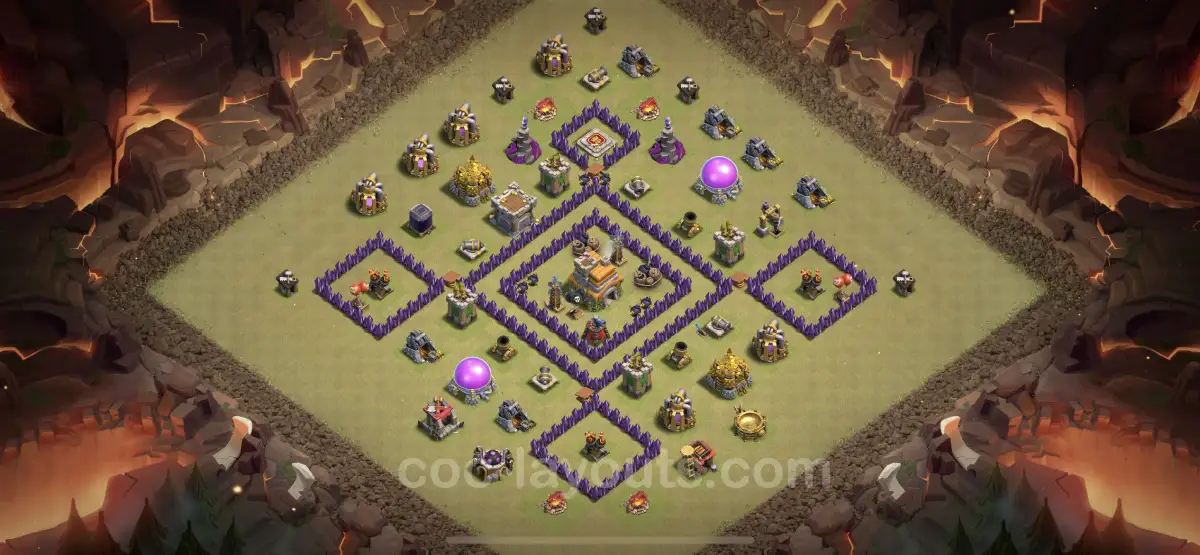 Best TH7 War Base Link - Max Level Anti-Everything Defense #18825 ...