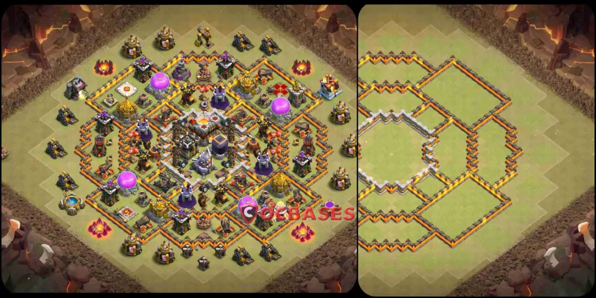 Best TH11 Hybrid Base Designs for Clash of Clans #22959 | CoCMap.com