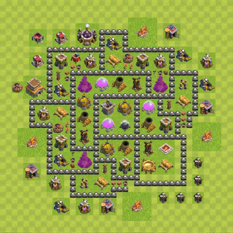 Best TH8 Farming Base Design - Clash of Clans Layout #24540 | CoCMap.com