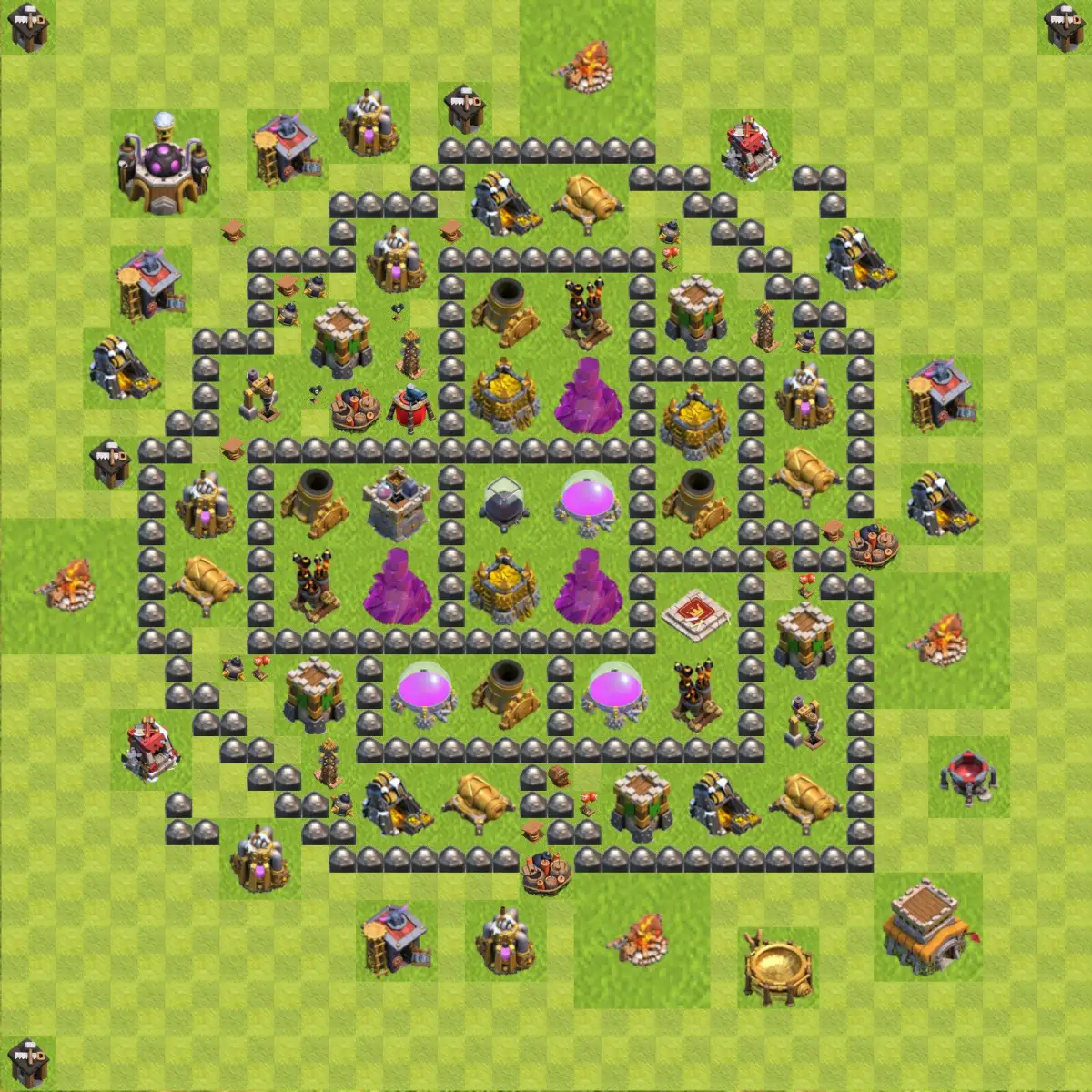 Best TH8 Farming Base Design - Clash of Clans (COC) #26384 | CoCMap.com