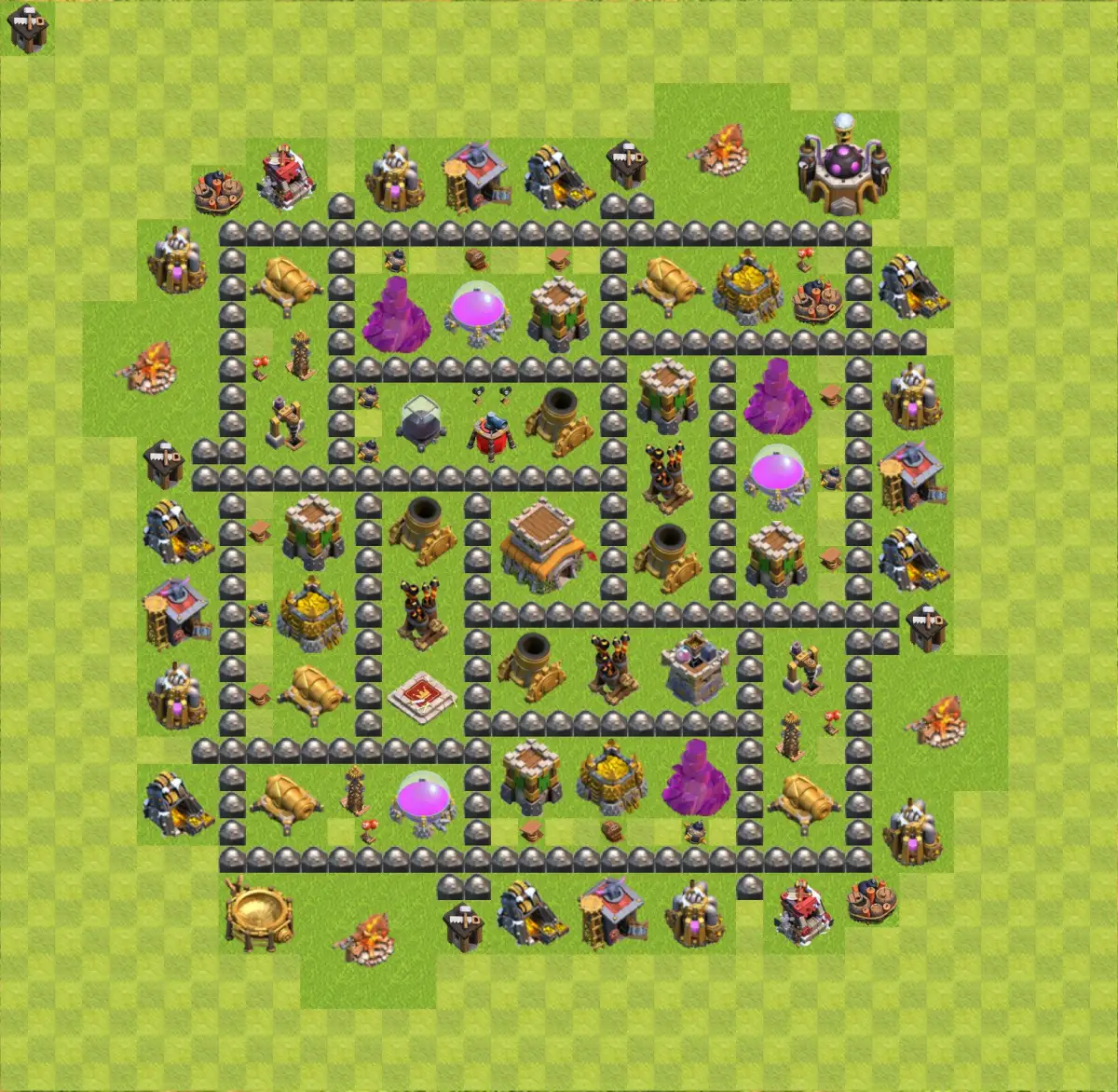 Best TH8 Trophy Base for Clash of Clans Defense #26444 | CoCMap.com