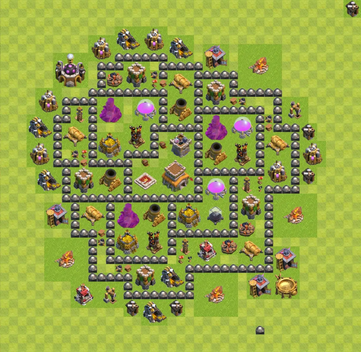TH8 Trophy Base Layout for Clash of Clans Defense #26471 | CoCMap.com