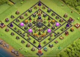 Farming TH9 Max Levels with Link | Clash of Clans 2025 #48755 | CoCMap.com